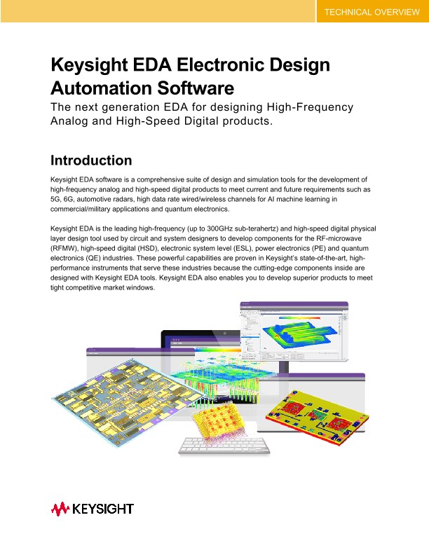 Keysight EDA Electronic Design Automation Software PDF Asset Page | Keysight